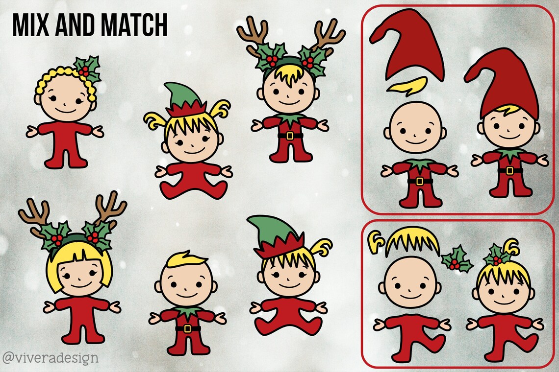 Family Stick Figure Vector Creative Clipart Christmas Babies - Etsy