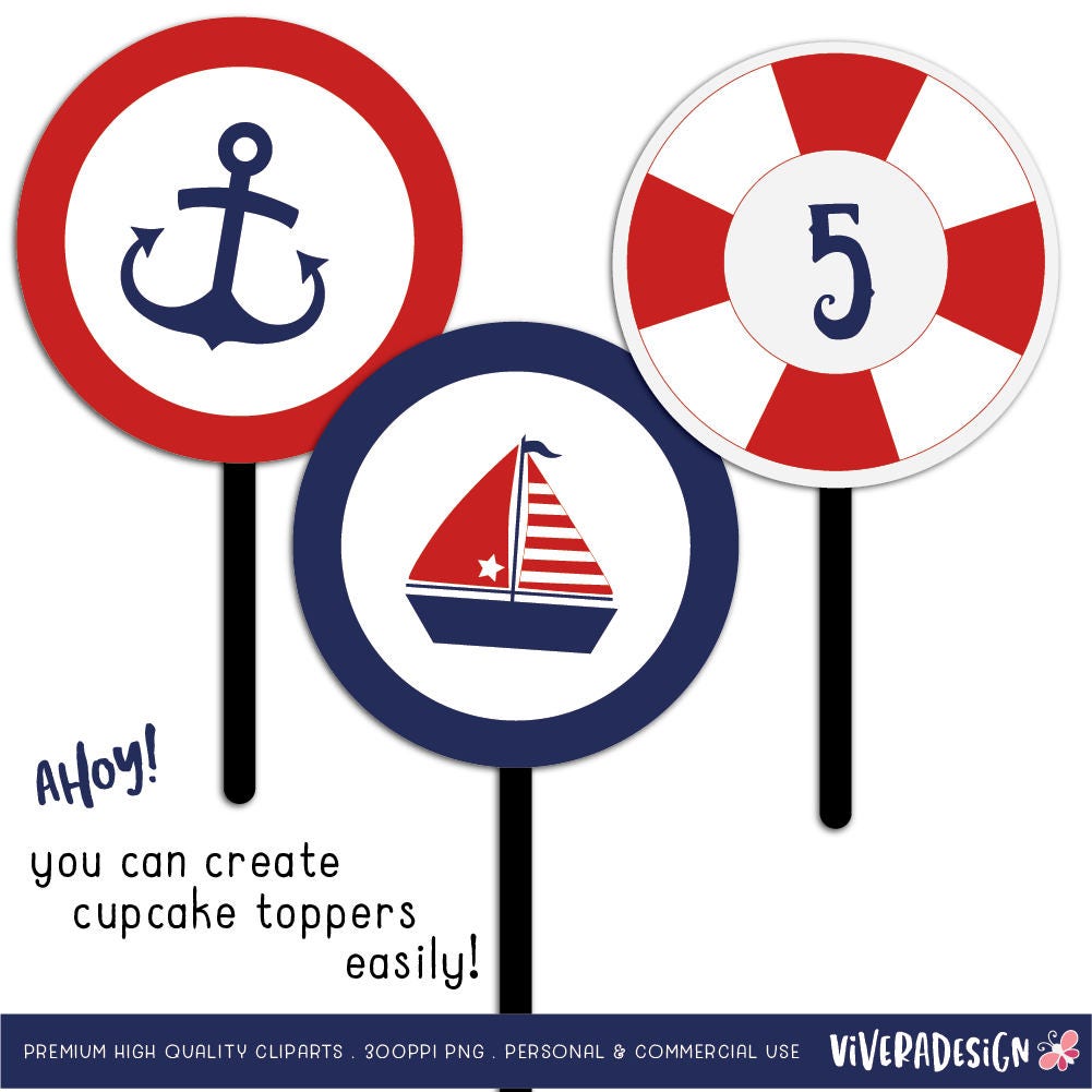 Nautical Sailing Clipart Lighthouse Ships Anchor Buoy | Etsy