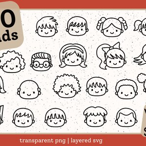 100 Heads Line Art SVG PNG DXF Stick Squad Creative Pack Vector ...