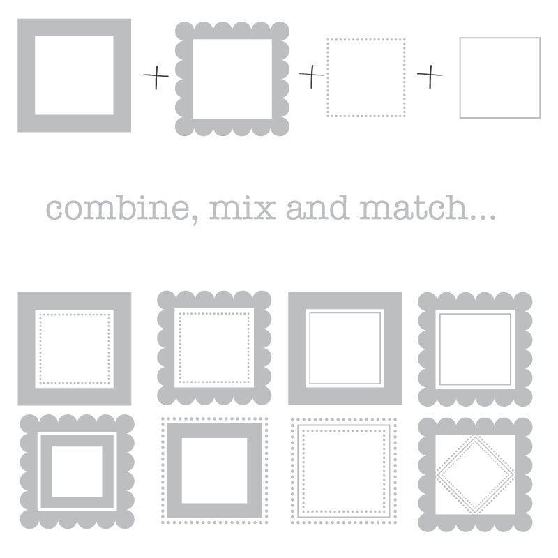 Digital Clip Art Square Frames in Black | Etsy