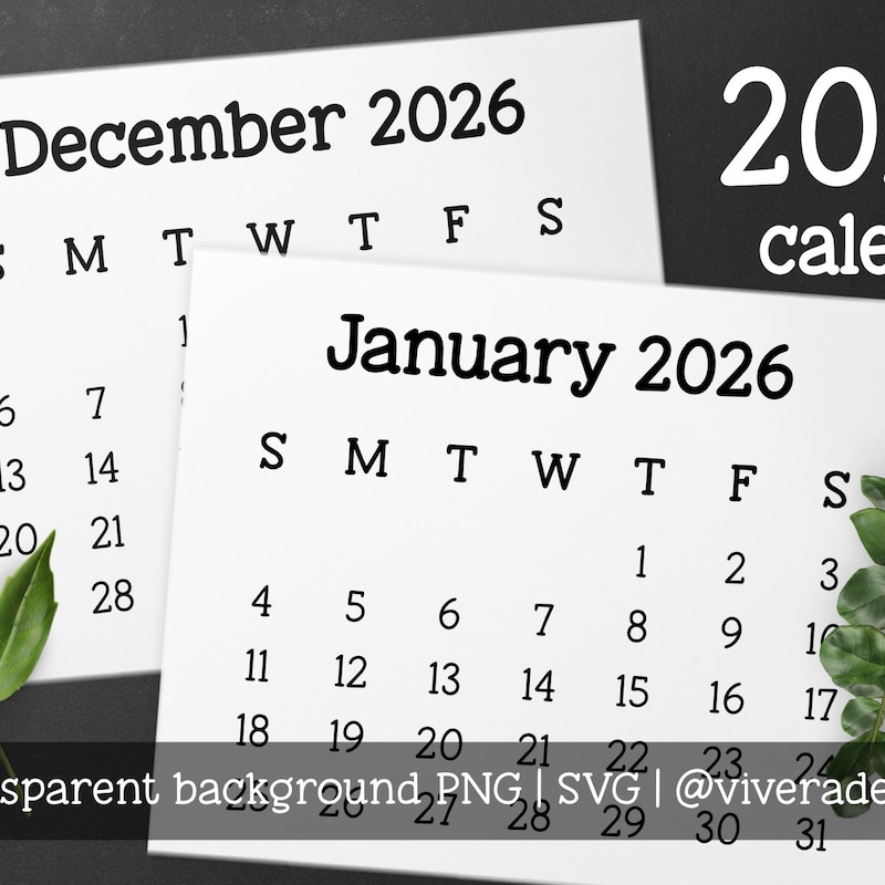 Cute Calendar With Clip - Etsy