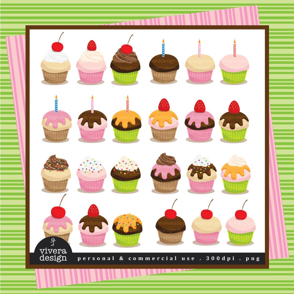 Cupcake Creative Pack Decorate Your Own Cupcake Digital | Etsy