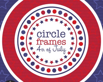 Patriotic Frame Clipart Digital 4th of July Border Frame July 4th Frame ...