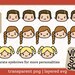 Stick Figure Heads Clipart: 100 Faces, SVG PNG DXF Vector Pack - Etsy