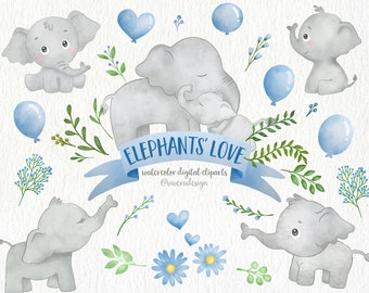 Navy Blue Elephants Clip Art Peanut Clip Art Balloon - Etsy