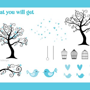 Love Birds Tree SVG: Whimsical Clip Art (instant Download) - Etsy
