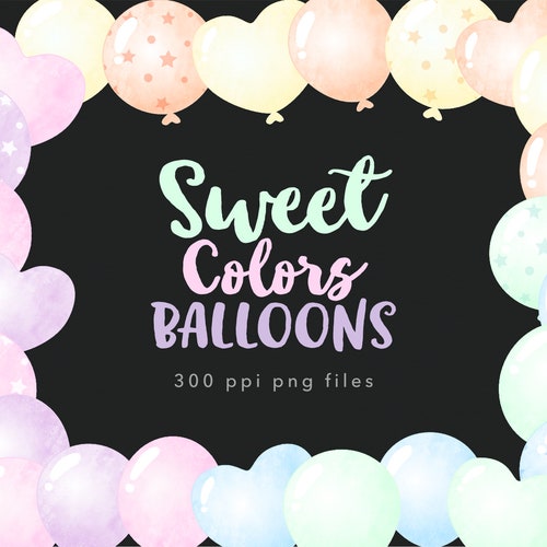 Pink and Blue Watercolor Balloon Clip Art Girl or Boy - Etsy