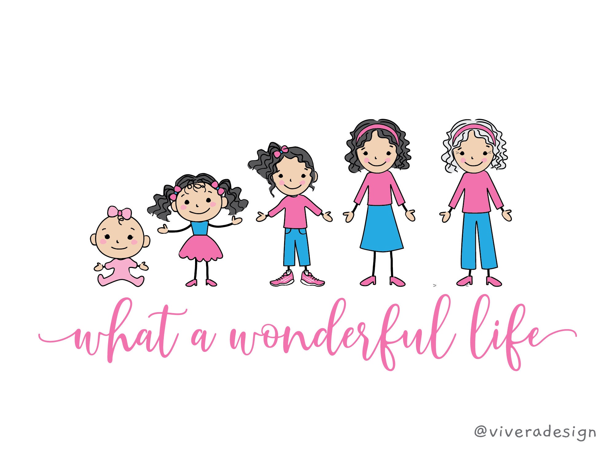 Family Stick Figures - Babies, Kids, Teens, Parents, and Grandparents ...