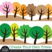 Digital Clip Art Create Your Own Trees (Instant Download) - Etsy