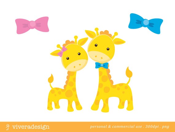Baby Giraffe Clipart Blue