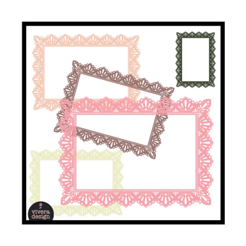 Rectangle Lace Frames Elegant Lace Lover's Lullaby - Etsy