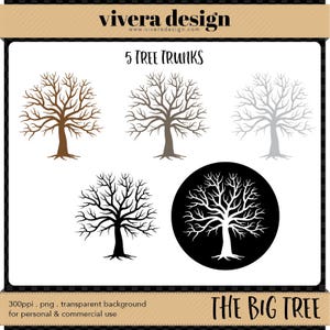 Tree Clipart: SVG and PNG Leaves & Trunks (digital Clip Art) - Etsy