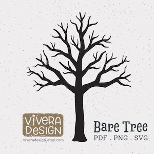 Bare Tree - Printable PDF | PNG | SVG - Tree With No Leaves - Winter ...