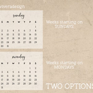 2023 Calendar Clip Art in Fancy Handwritten Font SVG PNG Instant ...