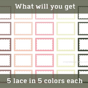 Digital Rectangle Frames Clip Art - Inverted Lace - Elegant Lace ...