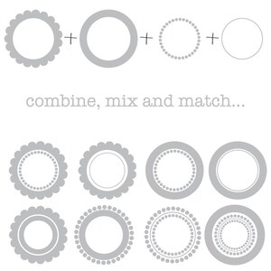 Circle Frames in Grey Digital Clip Art - Etsy