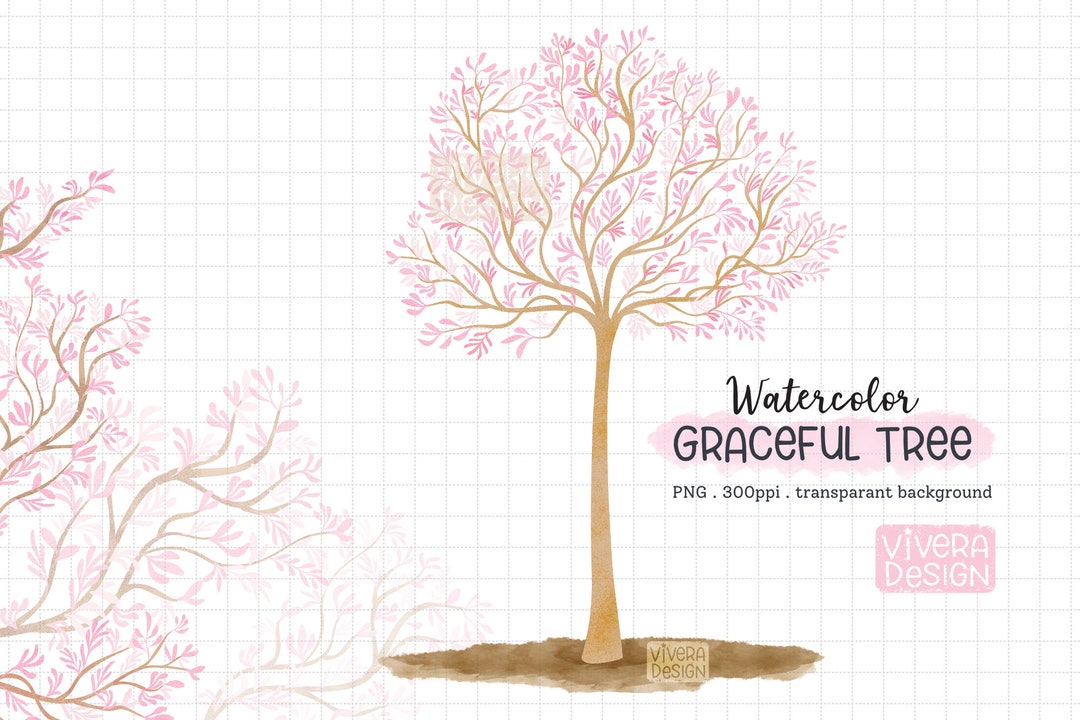 Graceful Tree | PNG | Digital Clip Art | Instant Download - Etsy