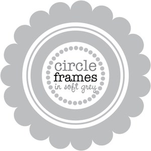 Circle Frames in Grey Digital Clip Art - Etsy