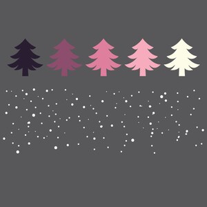 Digital Clipart - Winter Wonderland - Pink and Blue-green Christmas ...