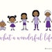 African American Family Stick Figures - Babies, Kids, Teens, Parents ...
