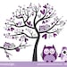 Owl Love Birds - in Purple, Lavender, and Grey - Digital Clip Art - Etsy