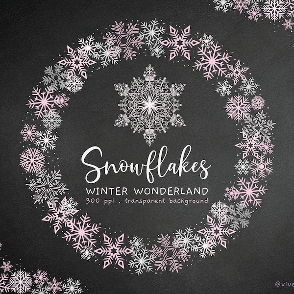 Snowflake Clip Art - Etsy