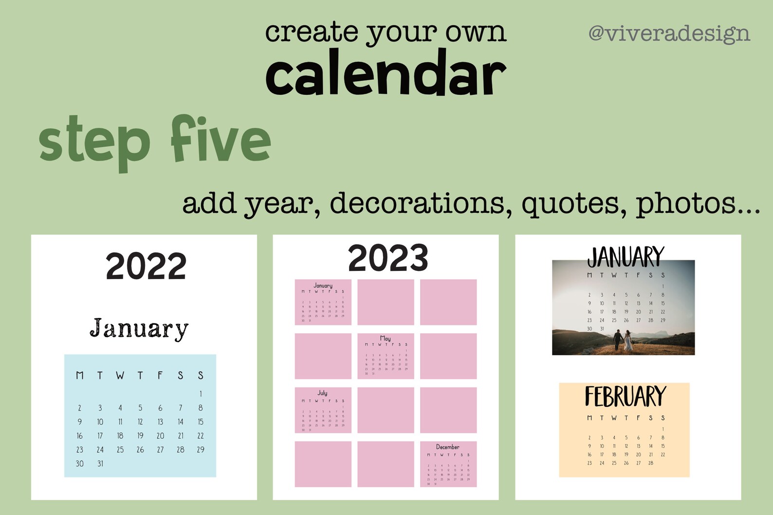 Any Year Master Calendar Handwritten Monthly Calendar | Etsy
