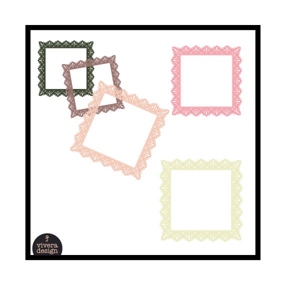 Square Frames - Elegant Lace - Lovers' Lullaby - Etsy