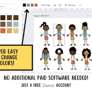 American African Family Stick Figures SVG | - Line Art - Vector ...