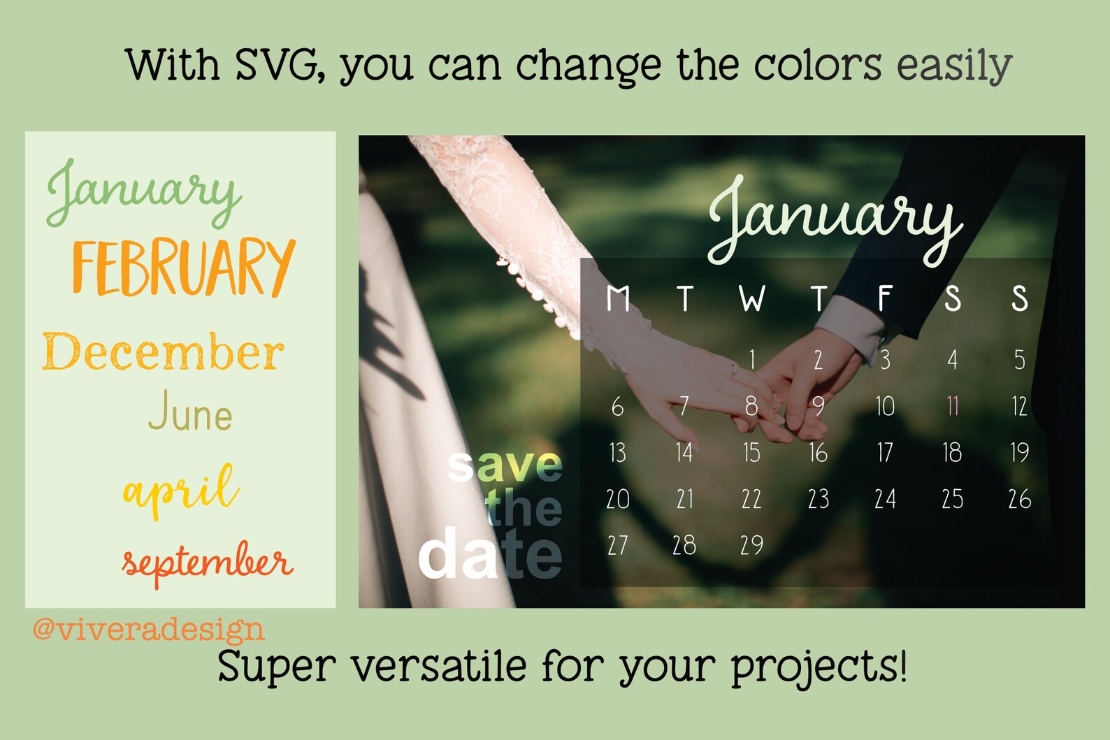 Any Year Master Calendar Handwritten Monthly Calendar | Etsy