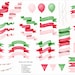 Watermelon Watercolor Ribbon Banners Clip Art - Shades of Pink and ...