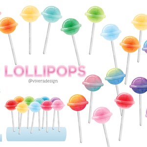 Sweet Lollipops - Digital Clip Art - Instant Download - Etsy
