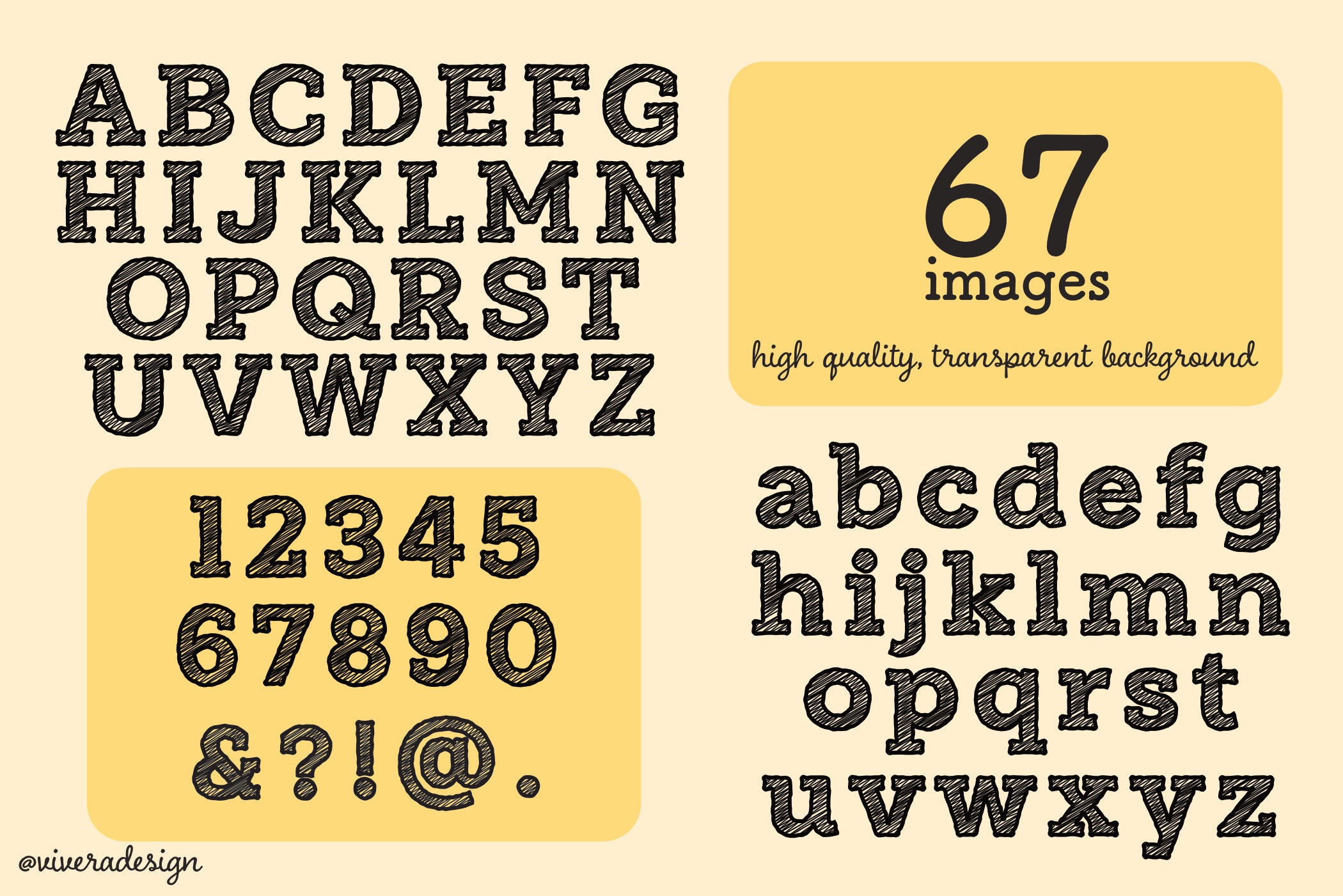 Scribbles Letters Alphabet and Numbers SVG PNG PDF - Etsy