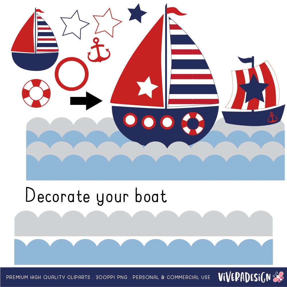 Nautical Sailing Clipart Lighthouse Ships Anchor Buoy | Etsy