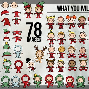 Family Stick Figure Vector Creative Clipart - Christmas Babies and Kids ...