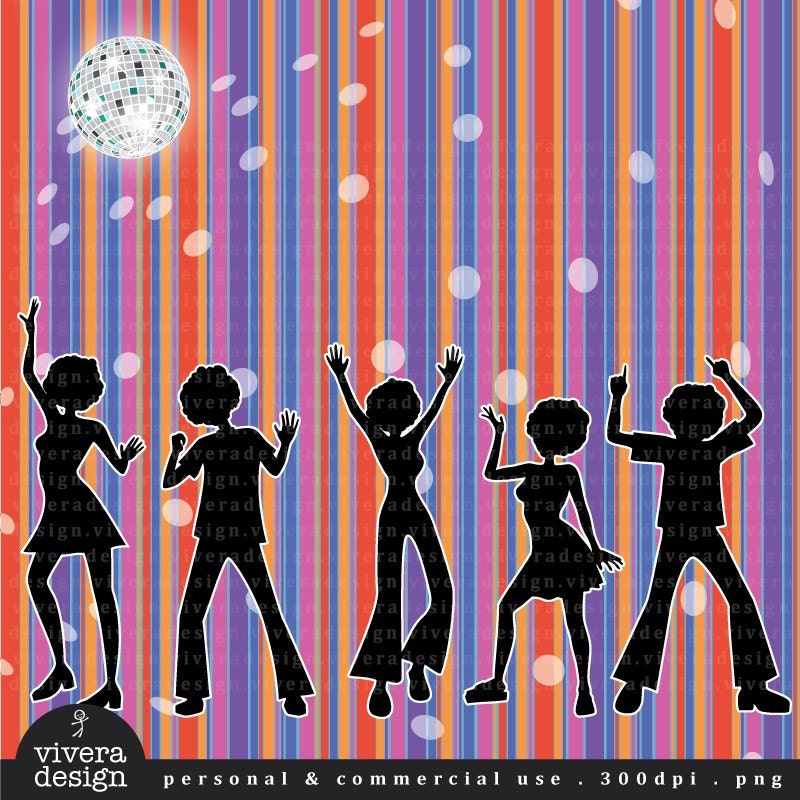 Digital Clip Art Disco Party - Etsy