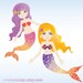 Dazzling Mermaids With Bright Hair and Multicoloured Sparkly Tails ...