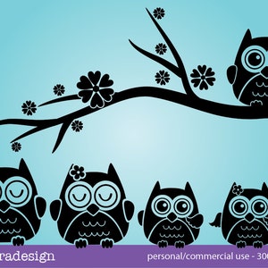 Instant Download - Love Owl in Solid Black - Digital Clip Art - PNG ...