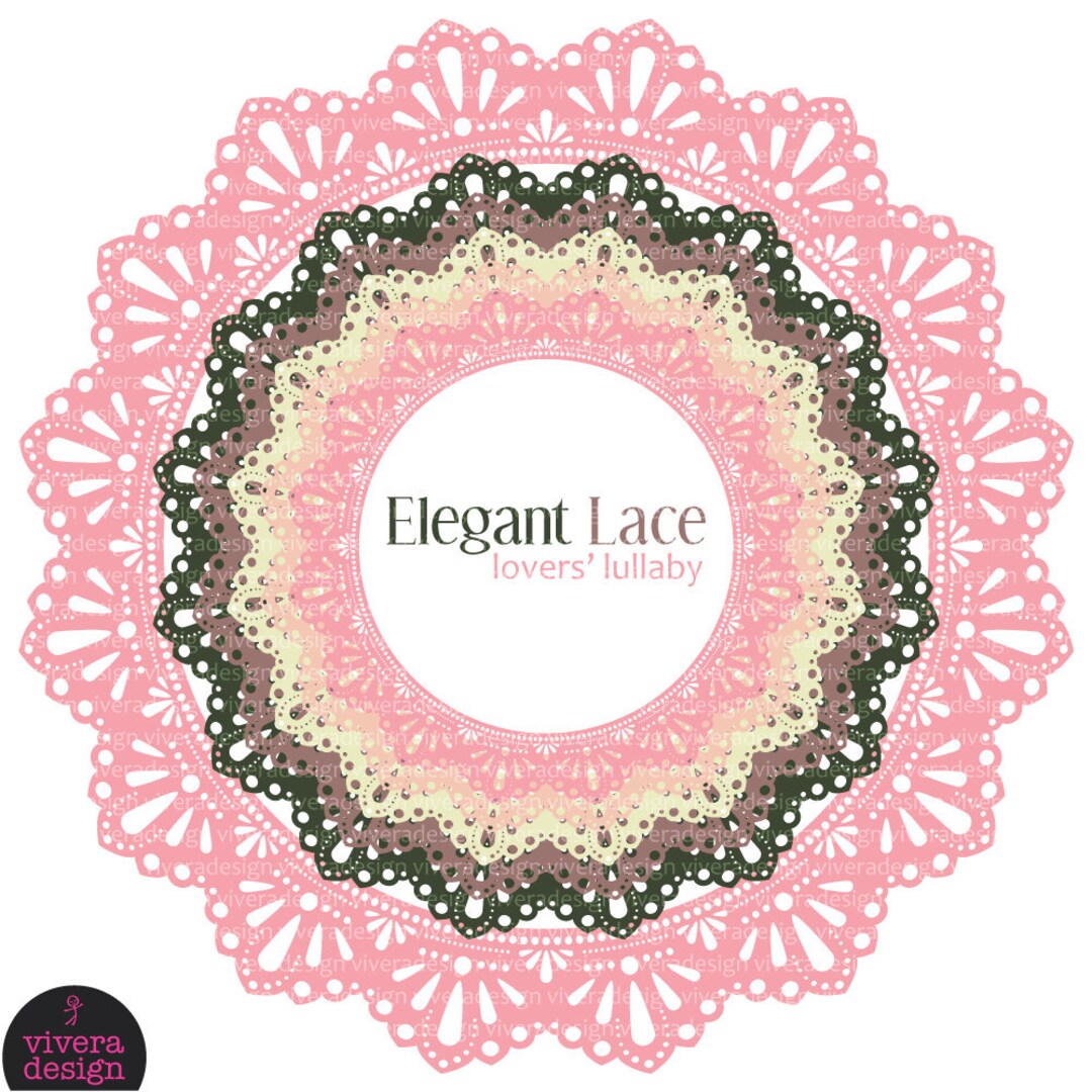 Circle Frames - Elegant Lace - Lovers' Lullaby - Etsy
