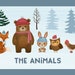 Winter Woodlands - Watercolor Animal Clip Arts - Winter Scenes, Bear ...