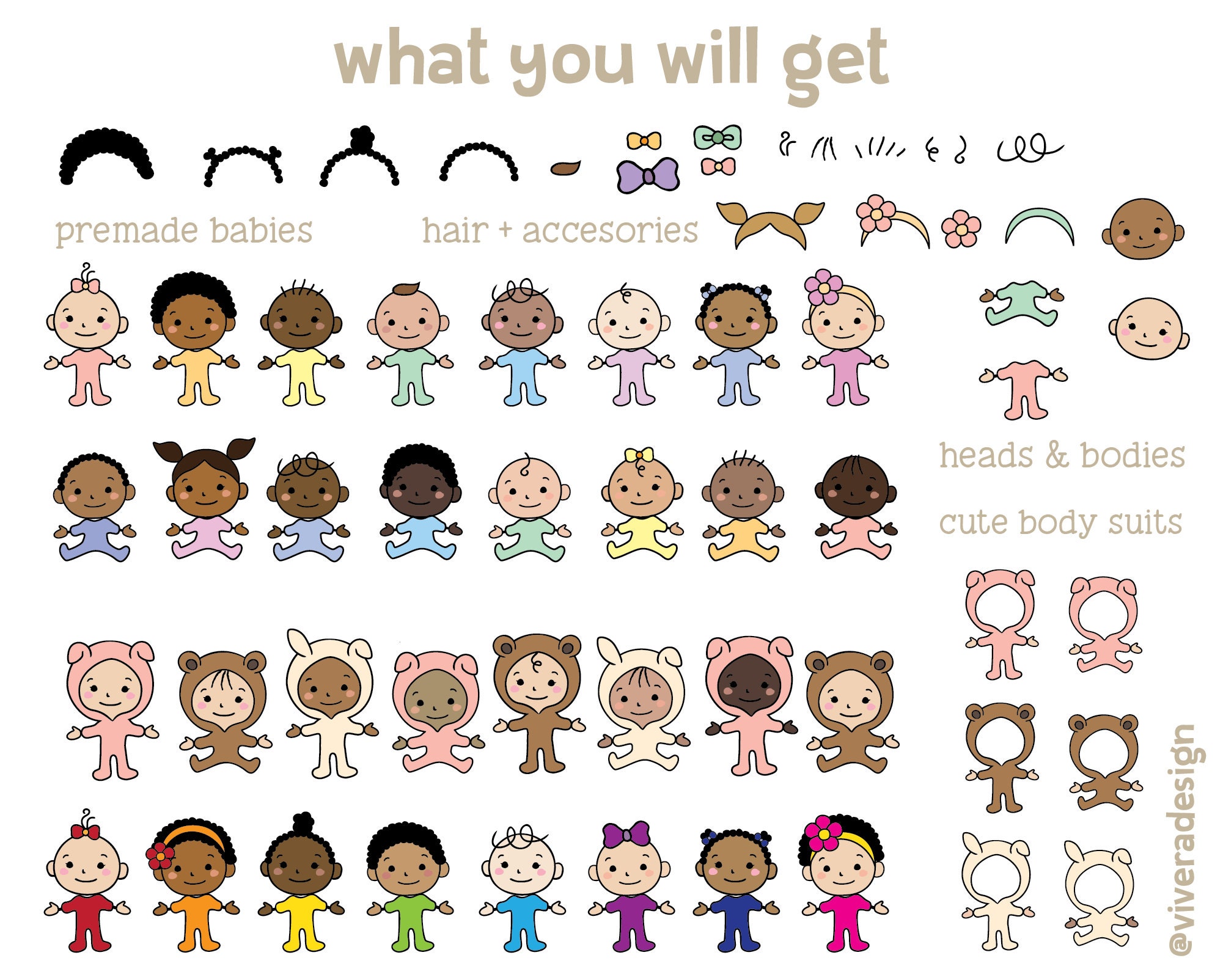 Baby Stick Figures SVG | PNG | PDF - Line Art - Vector Creative Pack ...