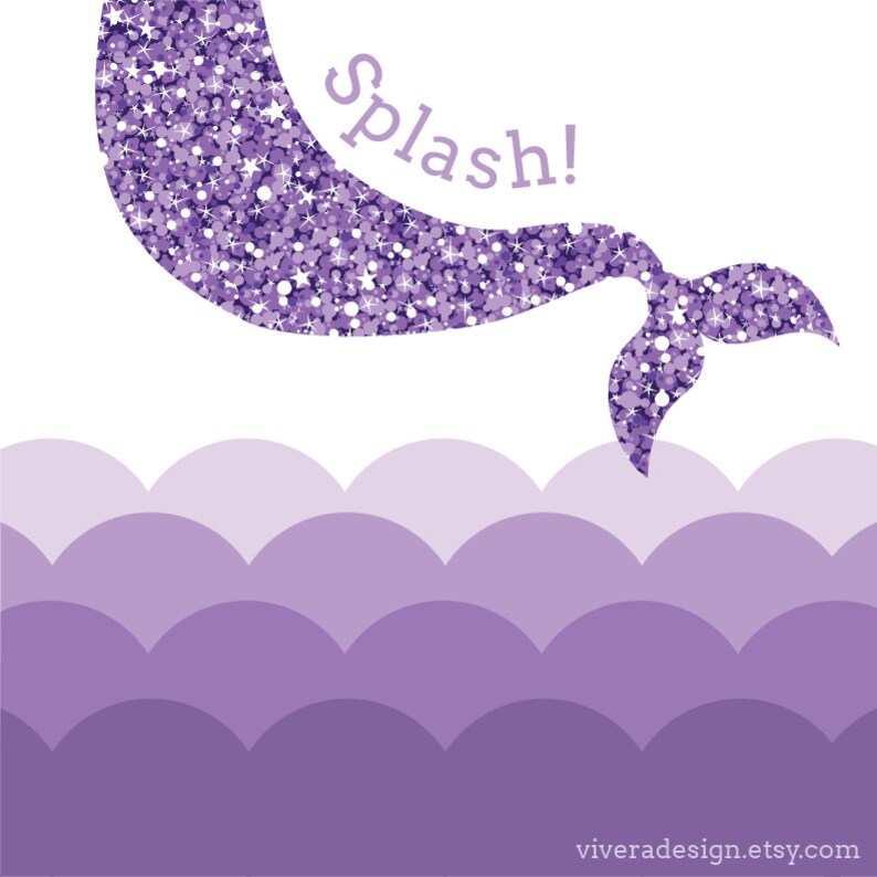 Glam Sparkly Mermaid Tail Clip Art Two Styles 10 - Etsy