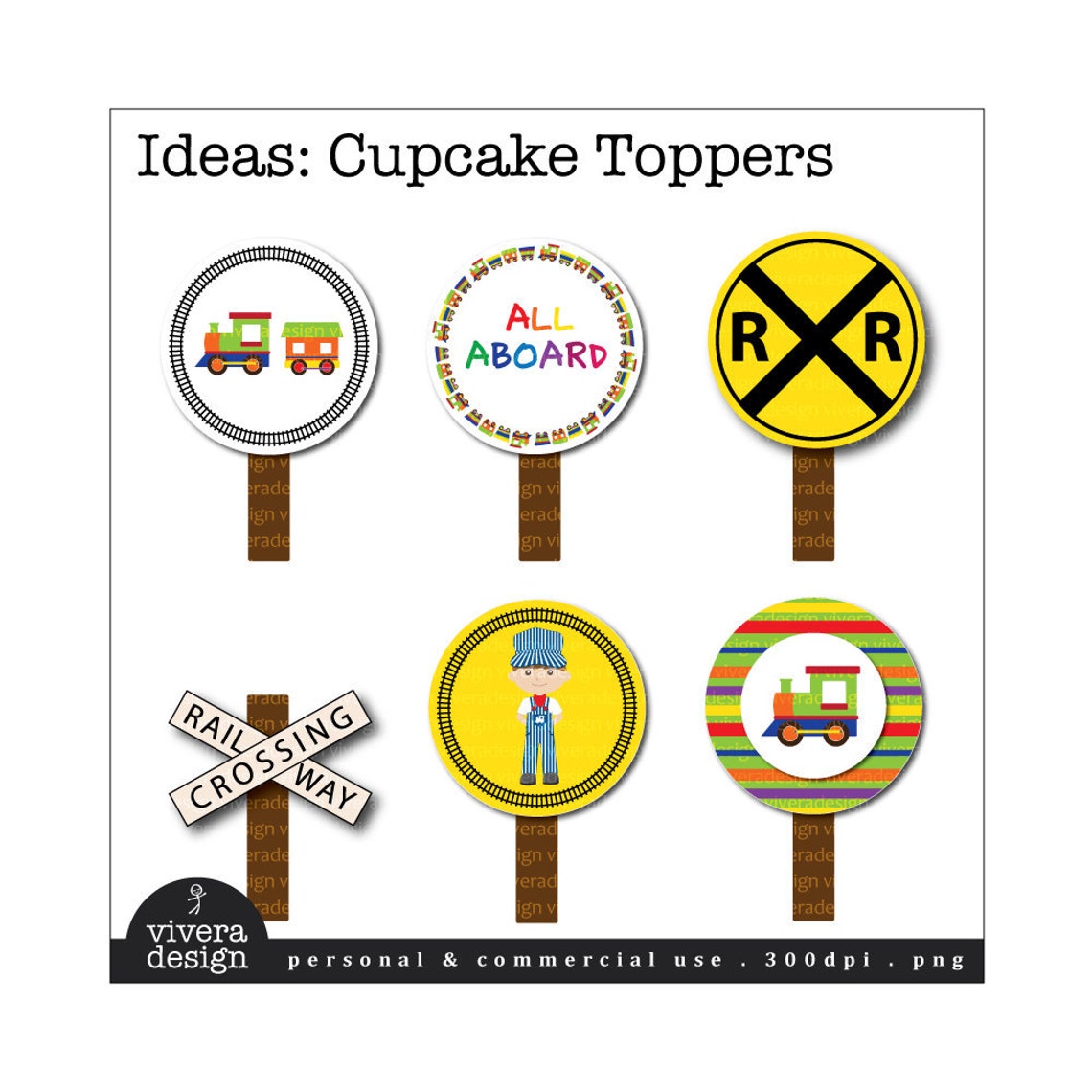 All Aboard the Party Train Clip Art in Red Green Yellow | Etsy