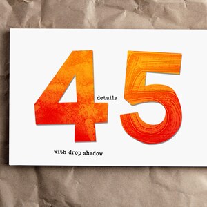Paper-cut Style Numbers Cliparts | PNG Numbers | Red - Etsy