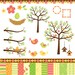 Digital Clip Art Pack Birds, Trees, Birdhouse, Nest and Papers It's A ...