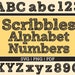 Scribbles Letters | Alphabet and Numbers | SVG | PNG | PDF | Vector ...