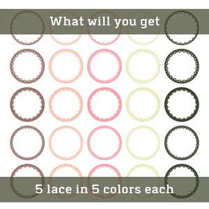 Digital Circle Frames Clip Art - Inverted Lace - Elegant Lace - Lovers ...