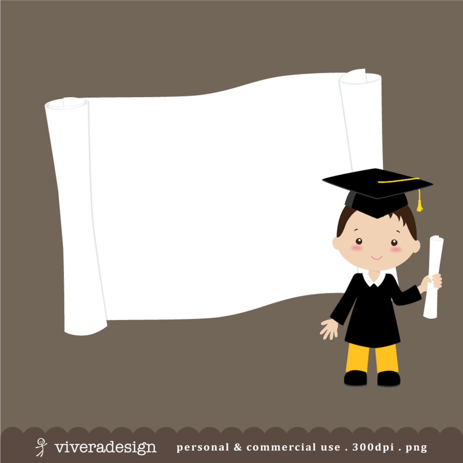Graduation Clip Art Yellow and Black - Etsy