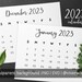 2023 Calendar Clip Art in Fancy Handwritten Font SVG PNG Instant ...