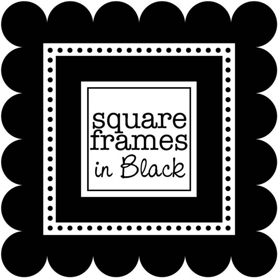 Digital Clip Art - Square Frames in Black - Etsy